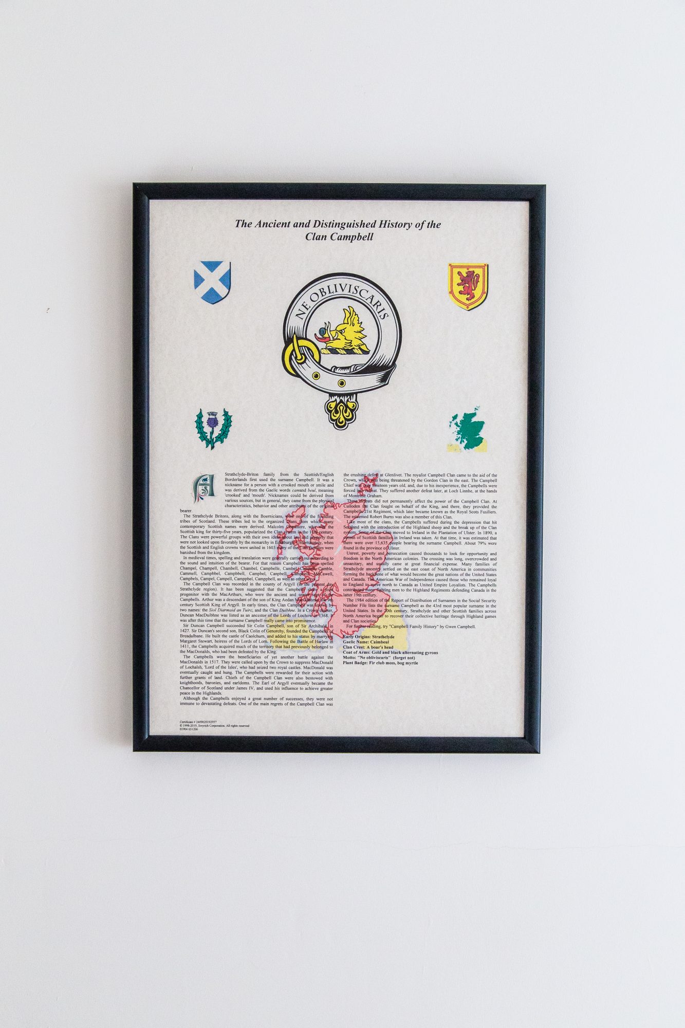Clan History Print – Ancestral Name